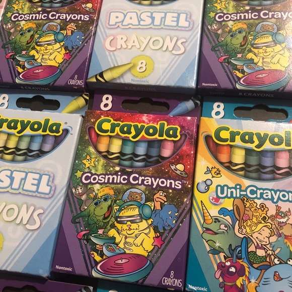 Crayola | Office | Crayola Crayons Lot Of 5 Packs Neon Cosmic Pearl ...